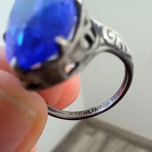 Vintage | Jewelry | Vintage Cobalt Blue Sterling Silver Victorian Style ...